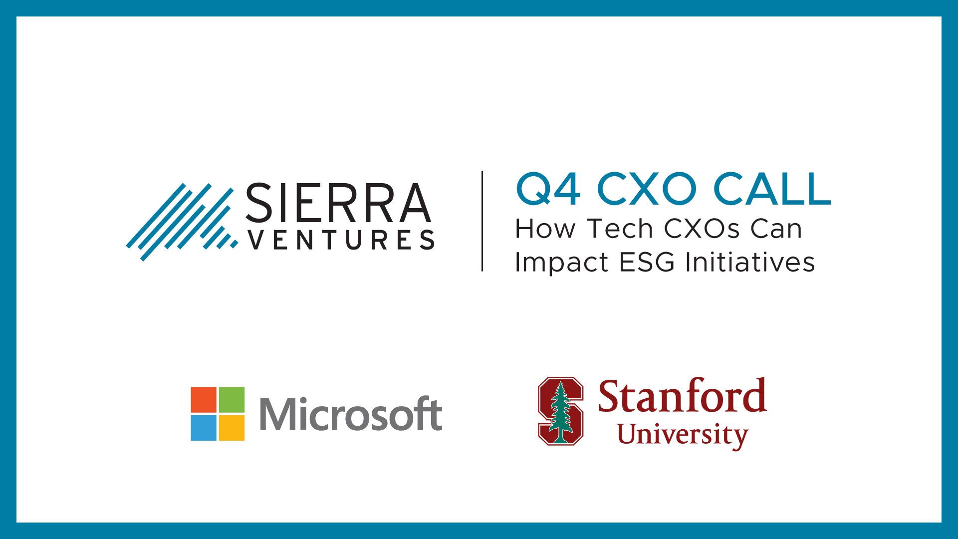 How Tech CXOs Can Impact ESG Initiatives - Sierra Ventures Blog
